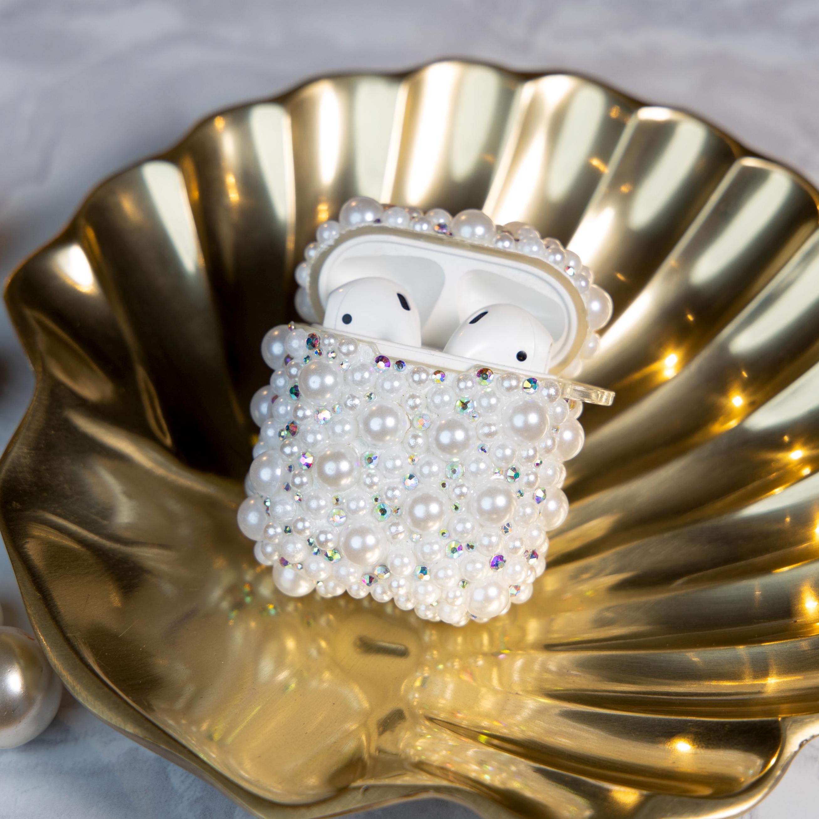Pearl Bling Airpods 1 2 3 4 Pro 2 Case, Handmade, Rhinestone Apple ...