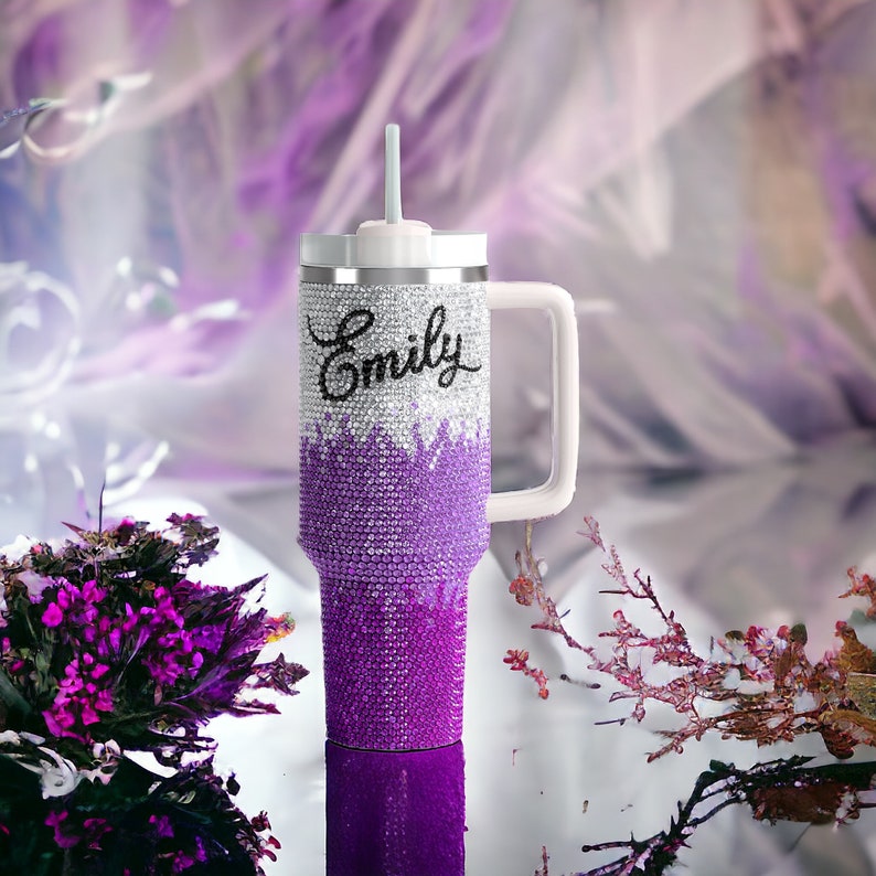 Bedazzled Stanley Tumbler, Bling Custom Personalized Rhinestone Stanley ...