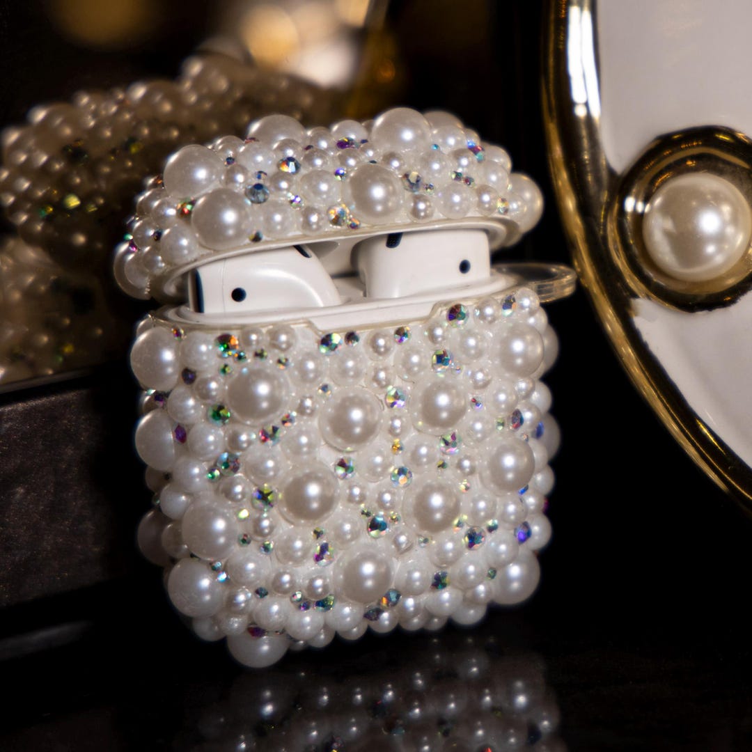Pearl Bling Airpods 1 2 3 4 Pro 2 Case, Handmade, Rhinestone Apple ...