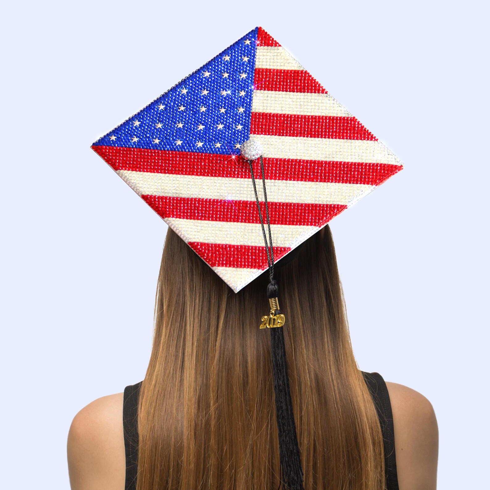 USA Flag Bedazzled Custom Personalized Graduation Day Gifts for Student ...