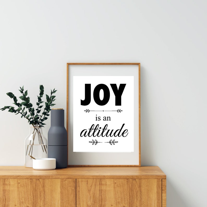 JOY WALL ART - Life Quotes Prints - Inspirational Art - Housewarming ...