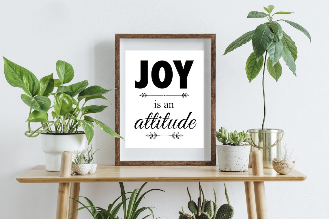 JOY WALL ART - Life Quotes Prints - Inspirational Art - Housewarming ...