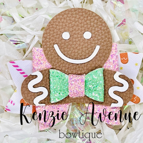 Gingerbread Hair Bow - Etsy