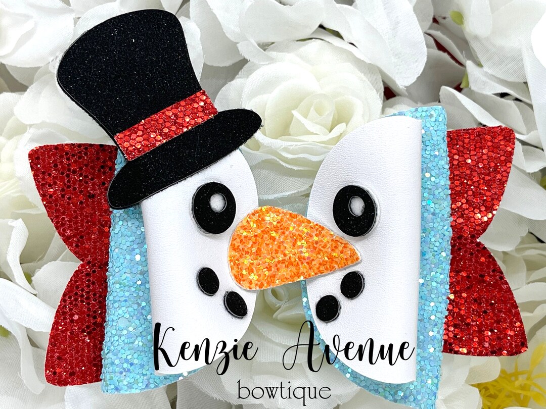 Snowman Hair Bow - Digital Download SVG/PDF Template - Etsy