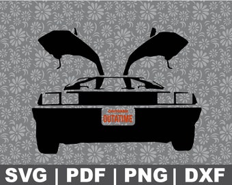 Delorean Svg | Etsy
