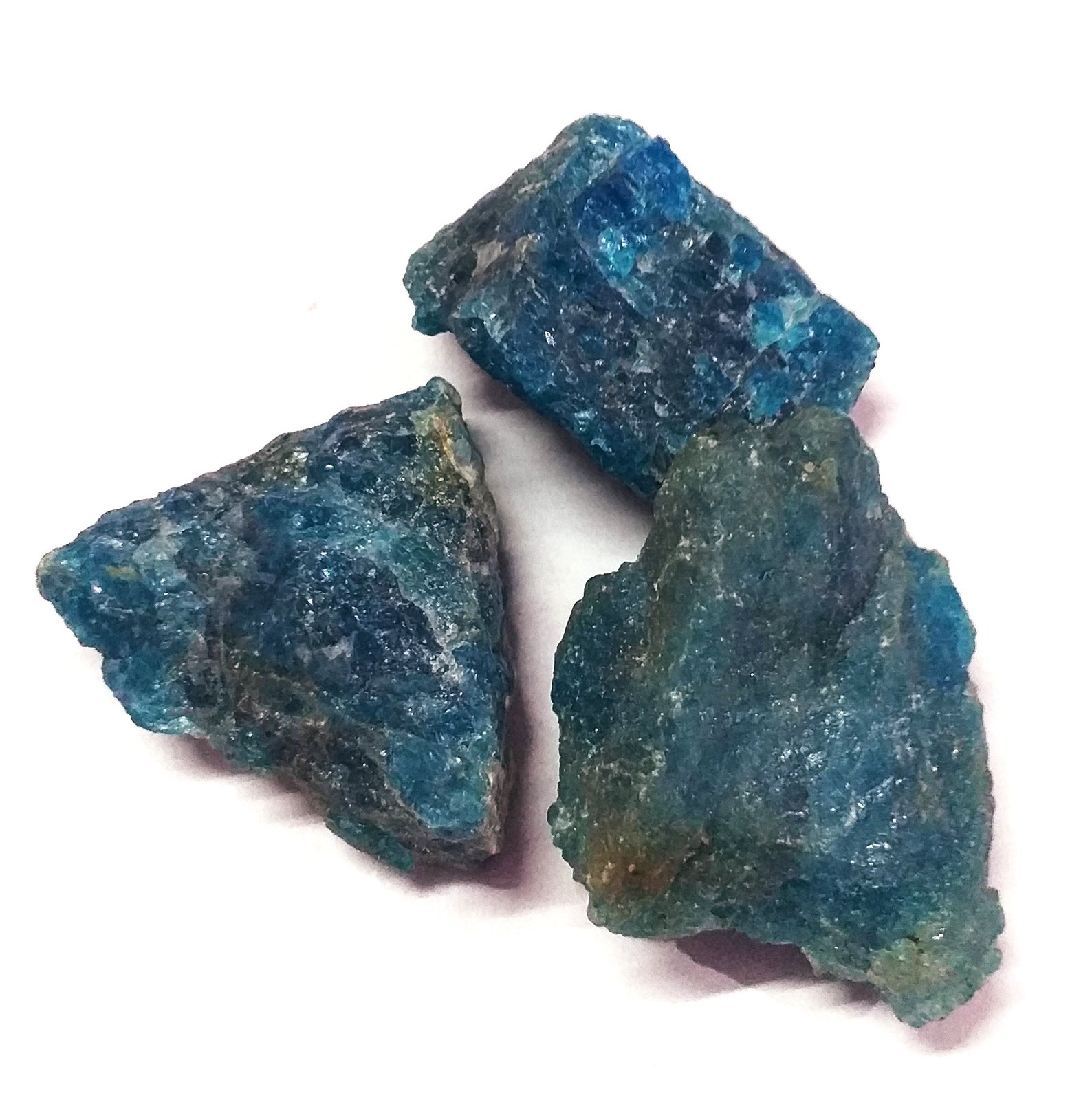 Natural Blue Apatite Raw Neon apatite crystal rough fine | Etsy