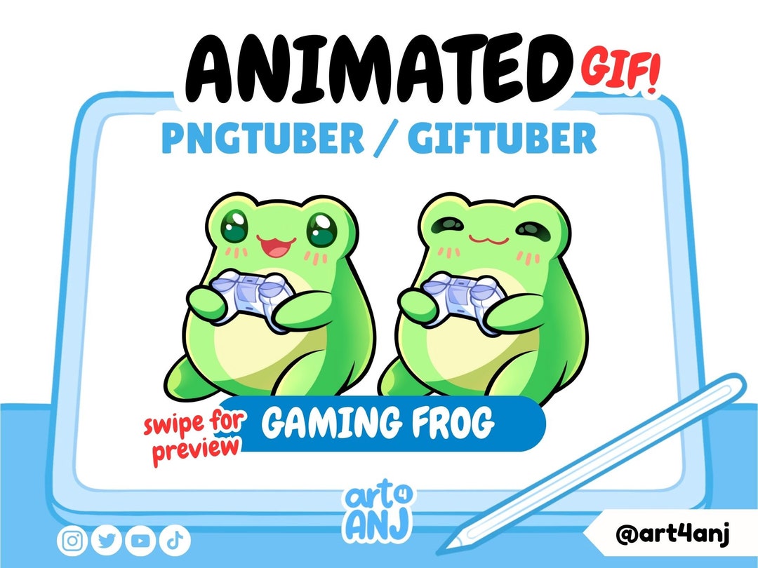 Animated FROG GIF for Twitch Discord Youtube Tiktok Stream - Etsy