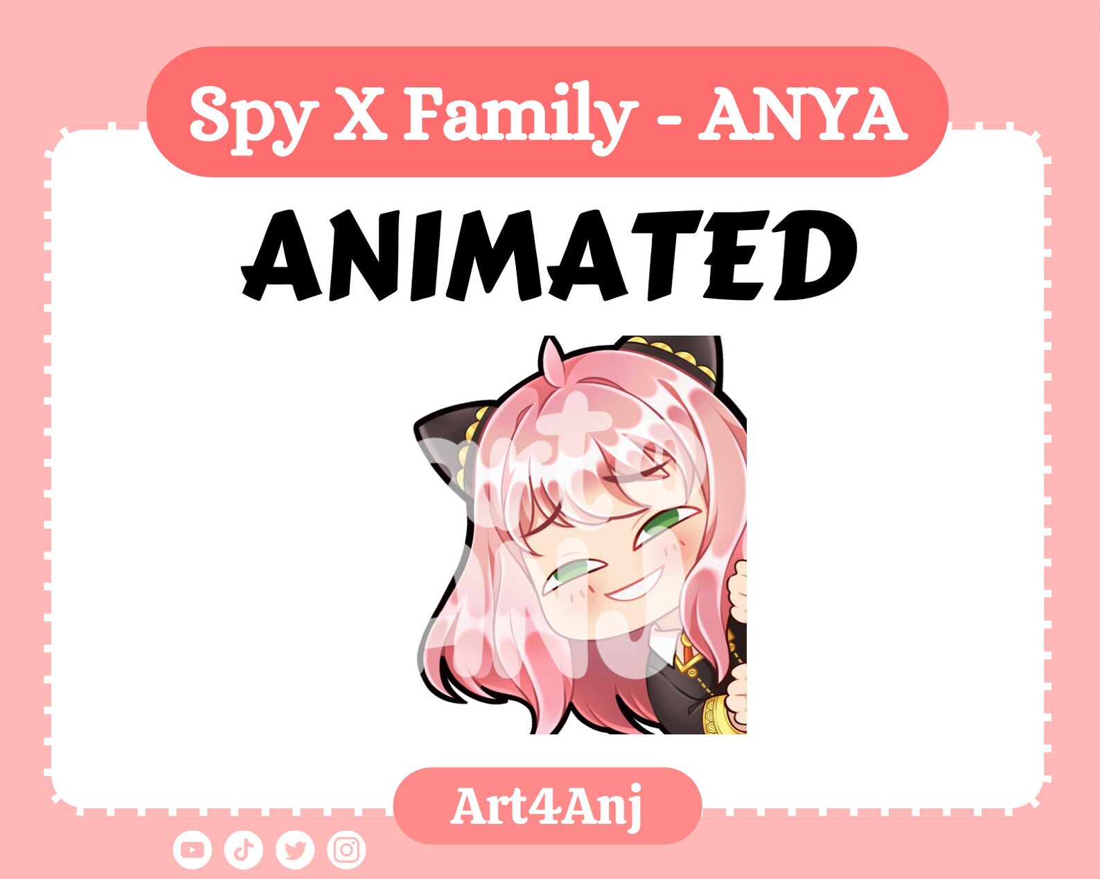 Anya HEH Animated Emote for Twitch/youtube/discord - Etsy