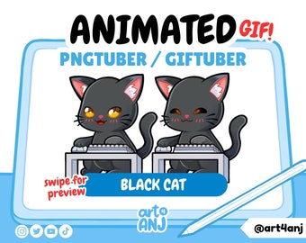 Cute Cat Pngtuber | Ready to Use | Stream, Twitch - Etsy