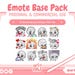 12 EMOTE Base Pack DIY Emote Bases Custom Chibi Emotes Twitch Youtube ...