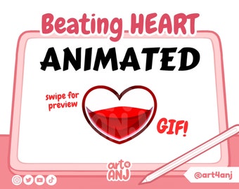 Animated Emote Glitch Heart Twitch and Discord - Etsy