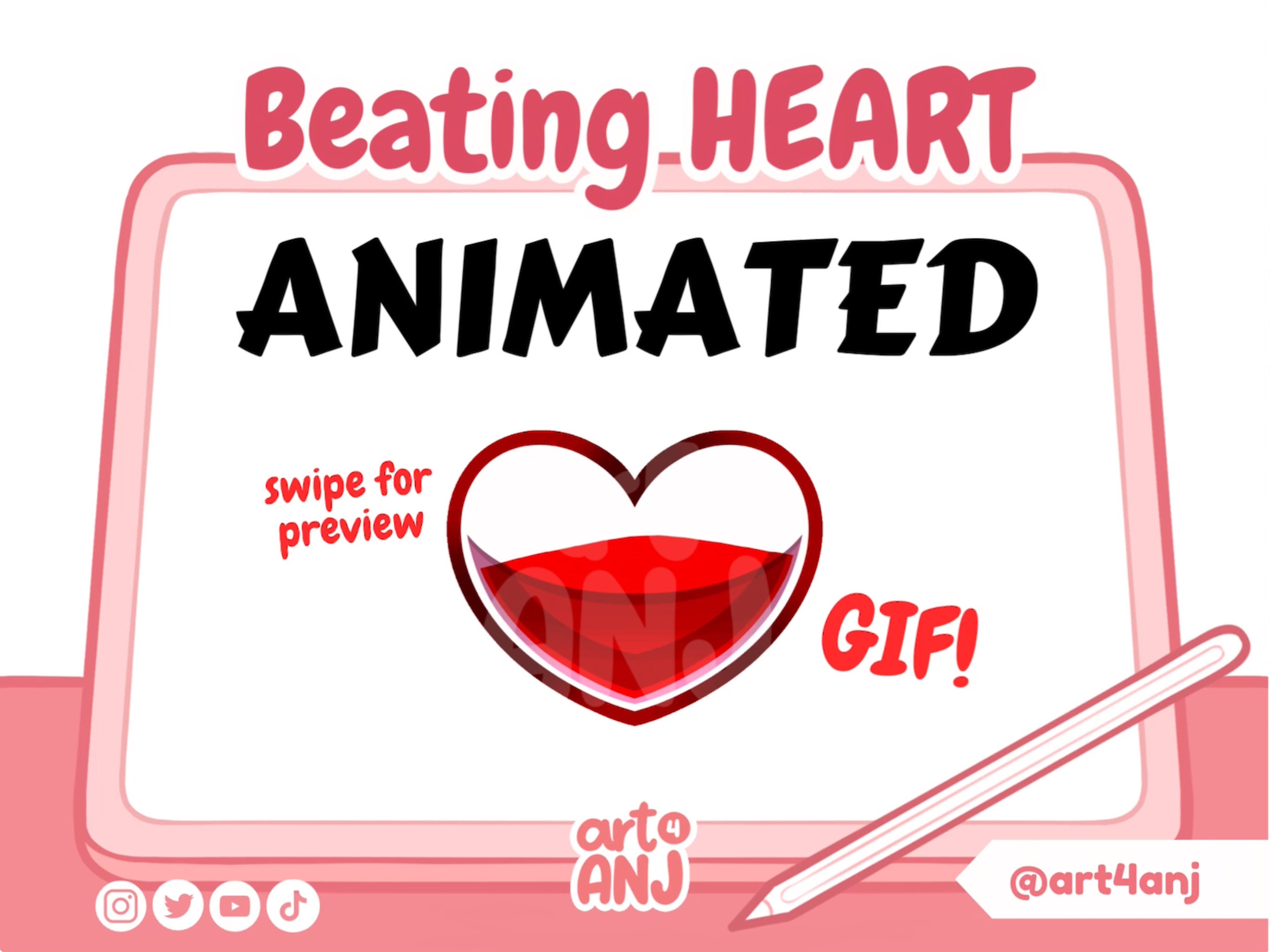 Animated VALENTINES HEART Emote | Gif and Png Emote for Twitch, Youtube ...