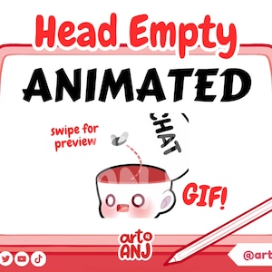 HEAD EMPTY Emote for Chat Twitch and Discord Animated Emote - Etsy