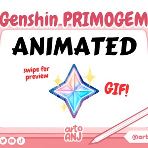 Animated Genshin PRIMOGEM Emote Gif and Png Emote for Twitch, Youtube ...
