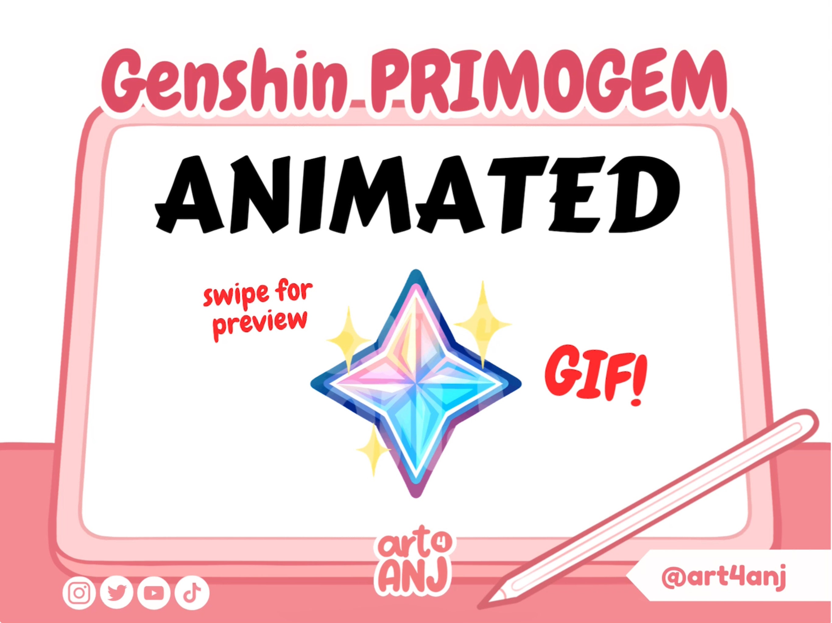 Animated Genshin PRIMOGEM Emote Gif and Png Emote for Twitch, Youtube ...