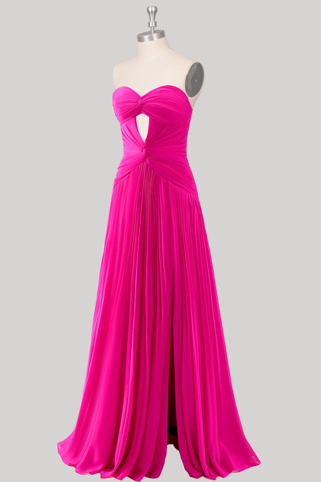 Rose Red Long Prom Dress, Custom Slit Party Dress - Etsy