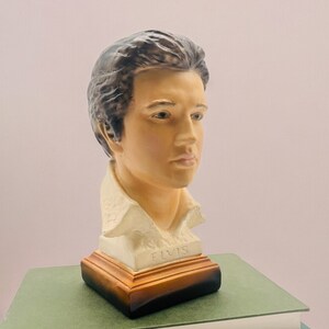 Elvis Presley Chalkware Plaster Bust Vintage Mounted Tribute C1970 ...