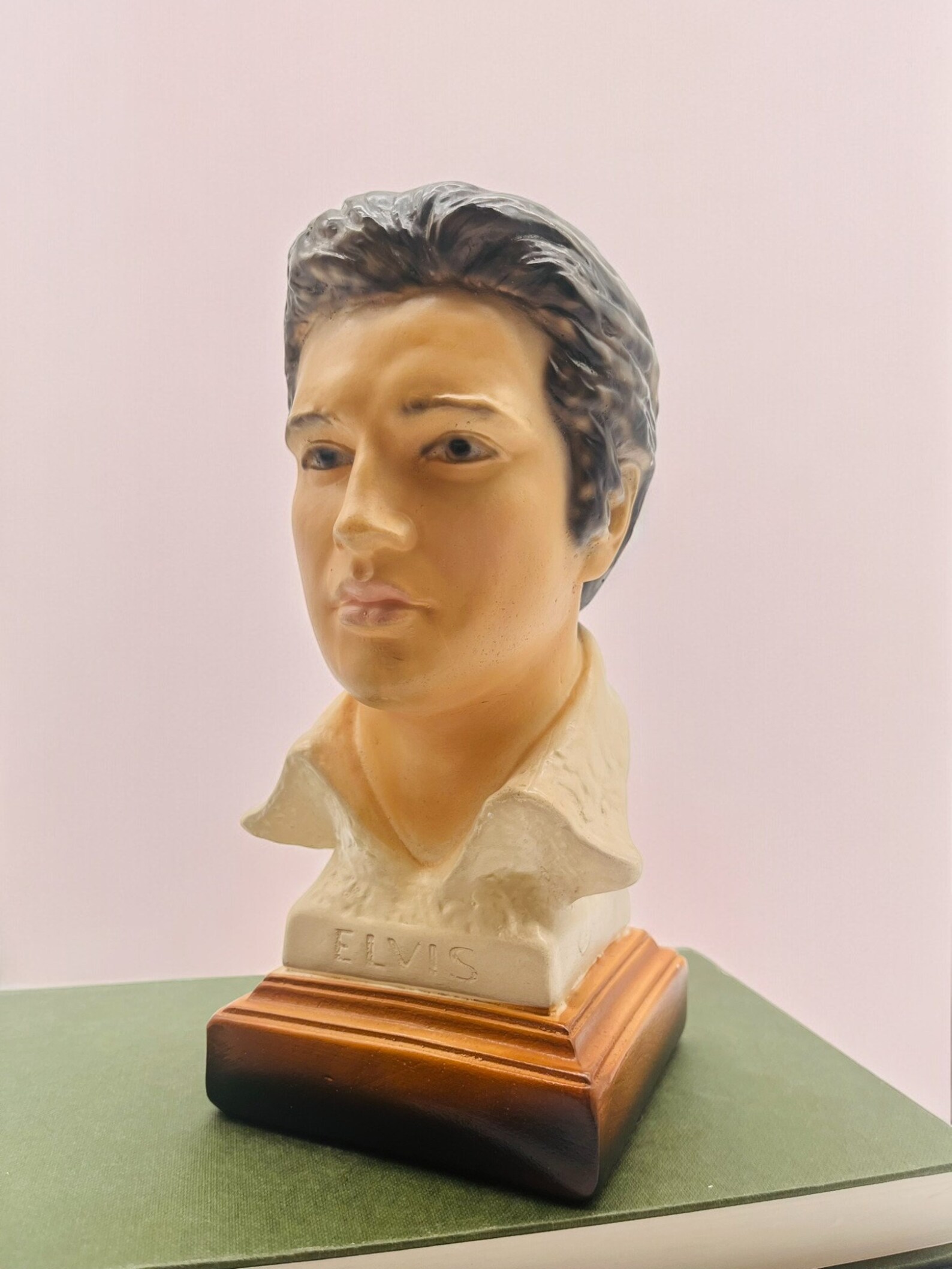 Elvis Presley Chalkware Plaster Bust Vintage Mounted Tribute C1970 ...