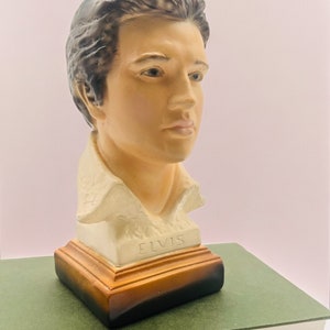 Elvis Presley Chalkware Plaster Bust Vintage Mounted Tribute C1970 ...