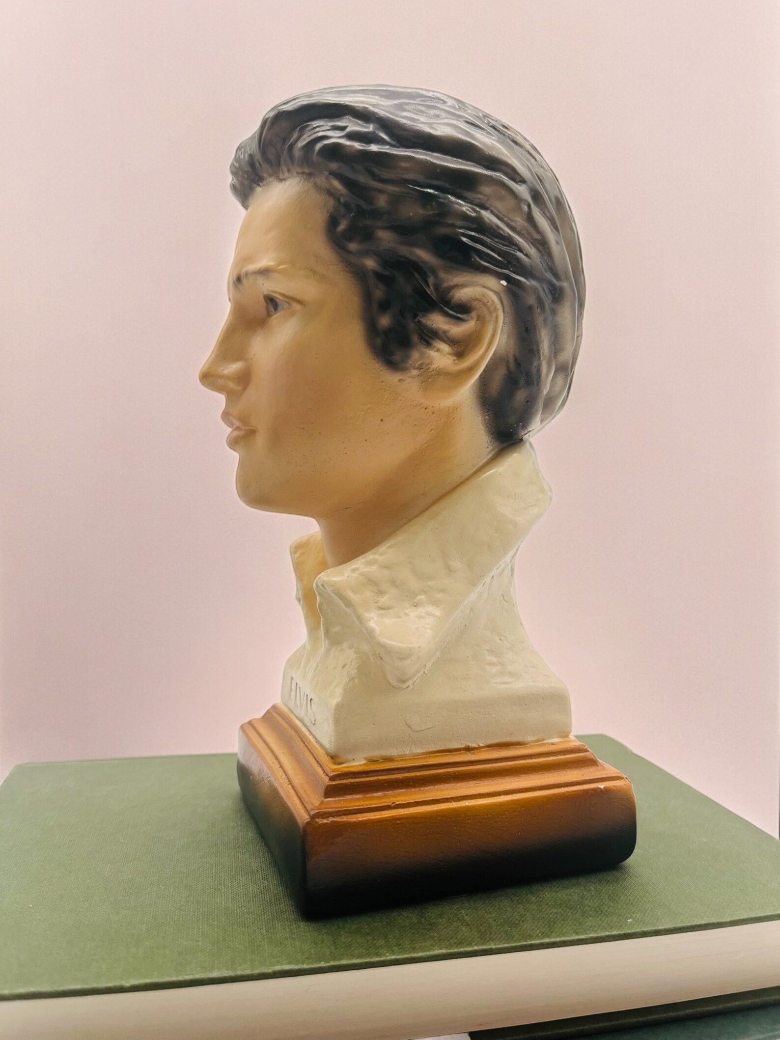 Elvis Presley Chalkware Plaster Bust Vintage Mounted Tribute C1970 ...