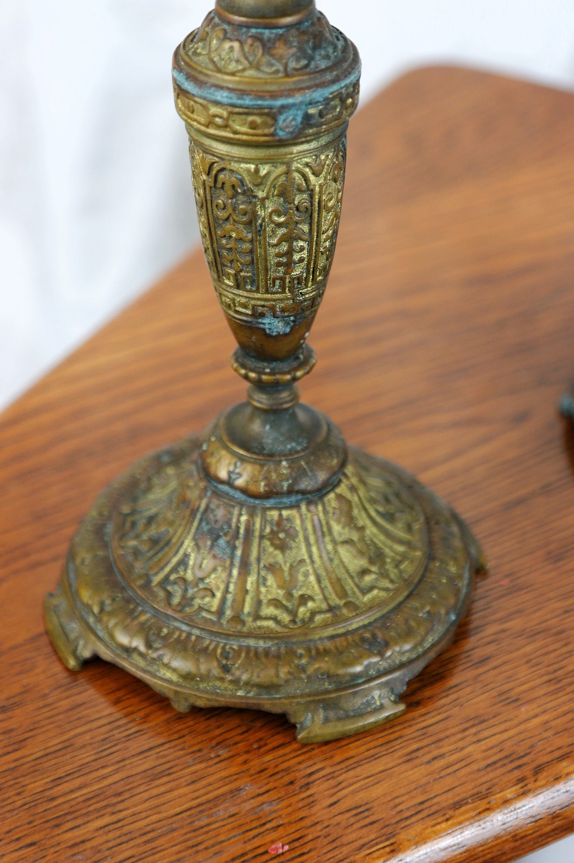 Antique Brass Candlesticks Roman Style Candle Holders Pair - Etsy