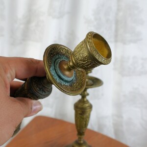 Antique Brass Candlesticks Roman Style Candle Holders Pair - Etsy