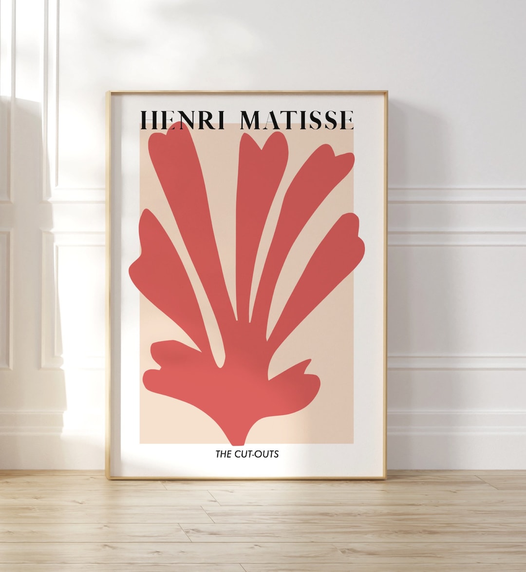 Henri Matisse Cut Outs Art, Corel Wall Art Decor, Mid Century Modern ...