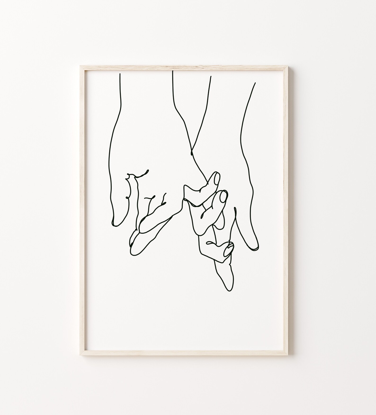Set of 2 Line Drawing Holding Hands Poster Fine Line Art | Etsy Australia