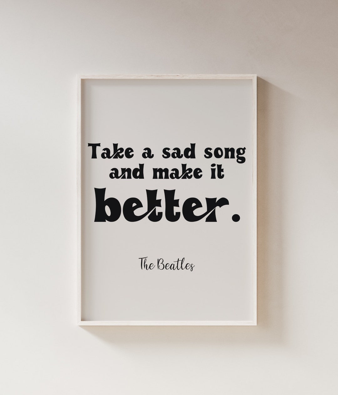 Beatles Lyrics Poster | Hey Jude Lyrics | Vintage Music | Music ...