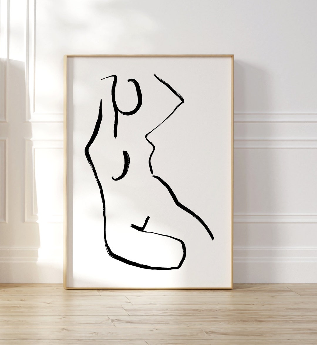 Modern Body Line Art Abstract Art Print Minimalist Line Art - Etsy