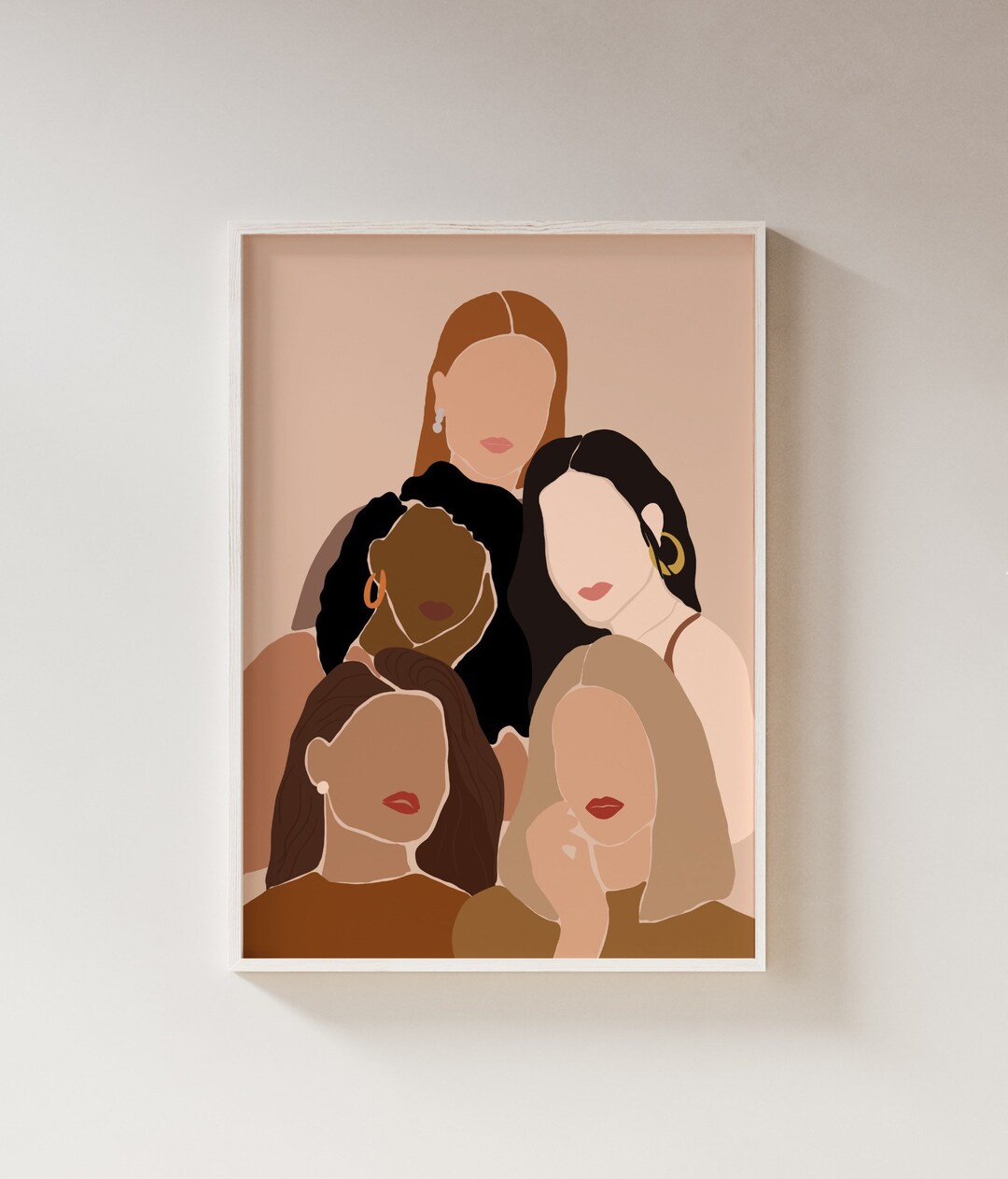 Diverse Frauen Poster | Verschiedene Hauttöne Kunst | Weibliche ...