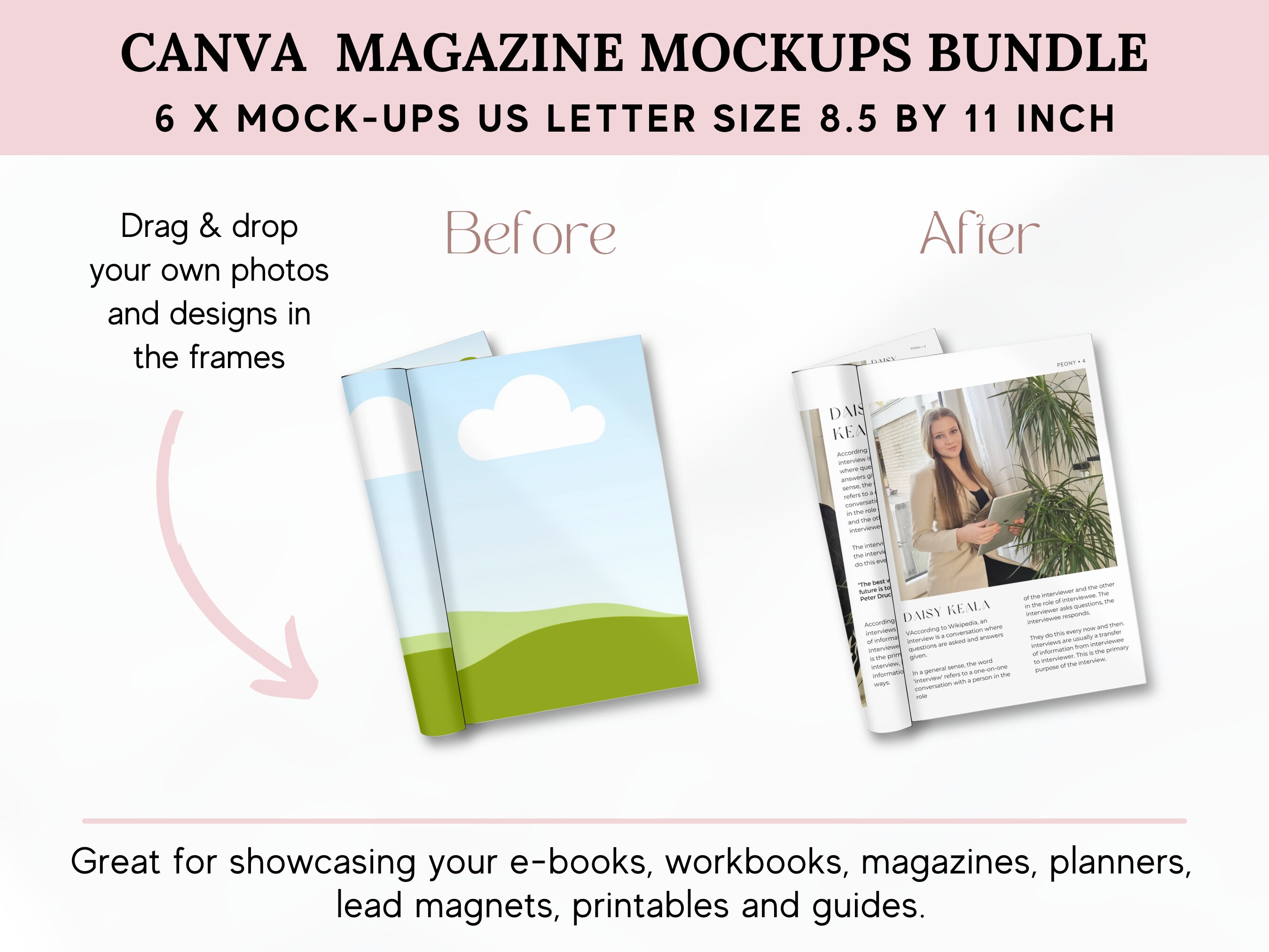 CANVA Book Mockup Canva Magazine Mockup Canva Ebook Mockup - Etsy Canada