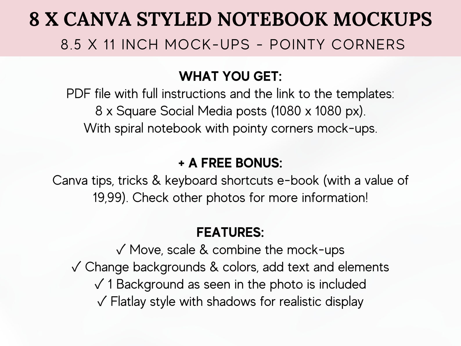 Notebook Mockup Canva Mock-up Planner Mockup Spiral - Etsy