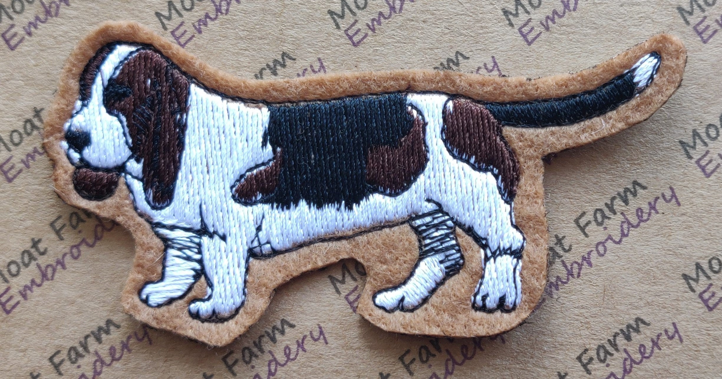 Embroidered Basset Hound Patch - Iron On - Etsy UK