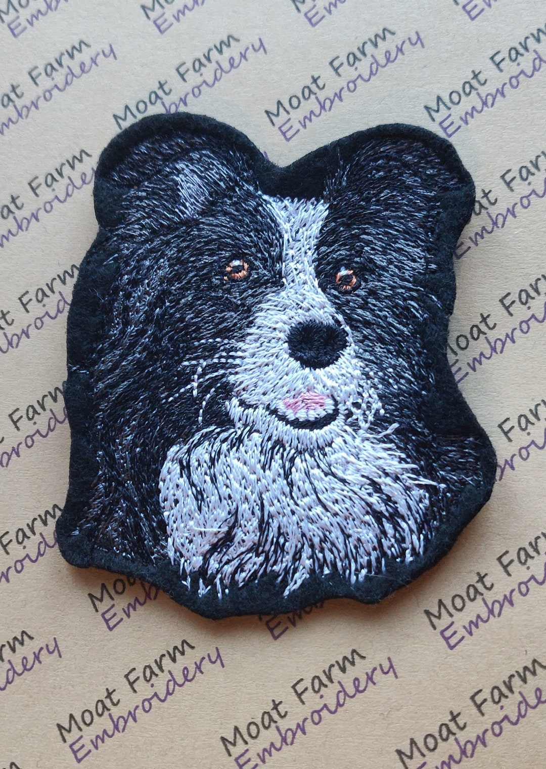Border Collie Head Patch - Etsy