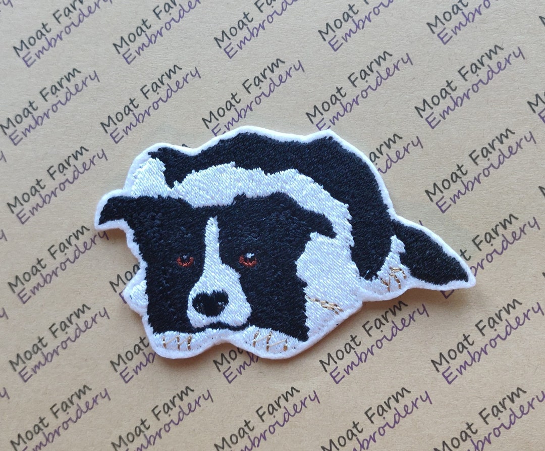 Border Collie Embroidered Patch - Etsy
