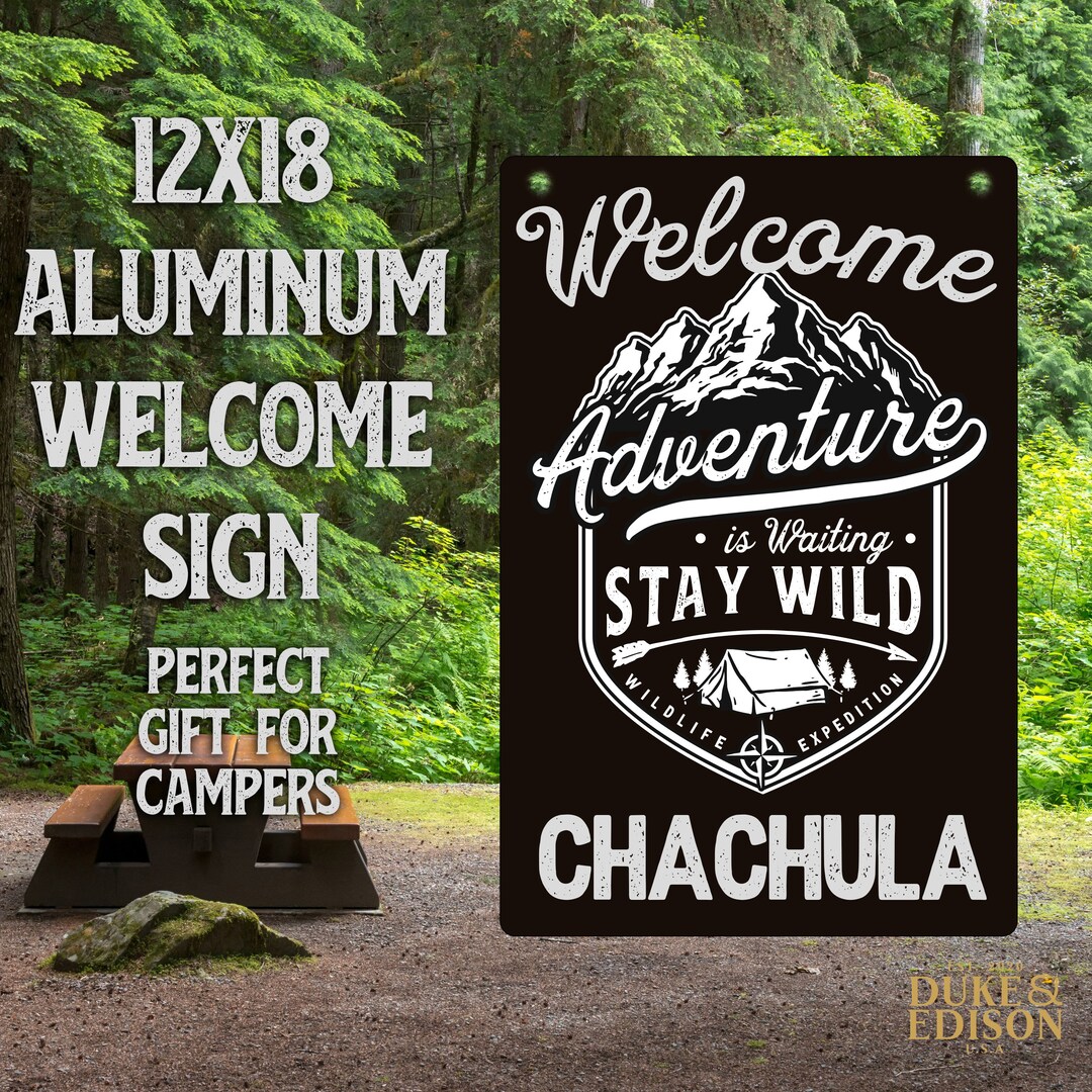 Welcome Campsite Sign Personalized Aluminum Sign Custom - Etsy
