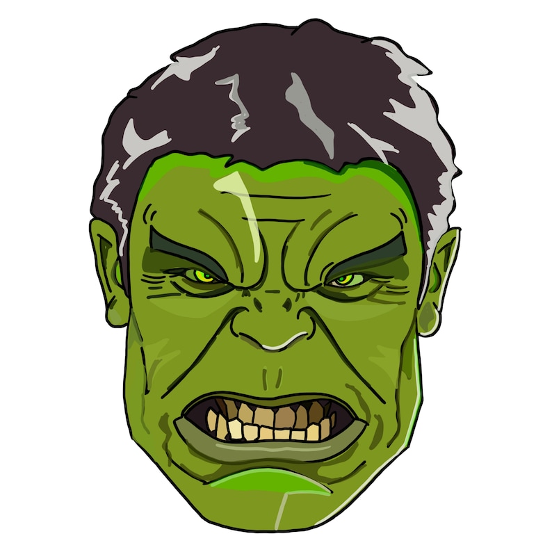 Hulk Face Digital Download | Etsy