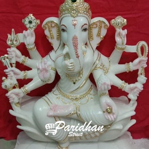 Vinayaki Ganesha Marble Statue-female Ganesha Idol-ganeshani Statue ...