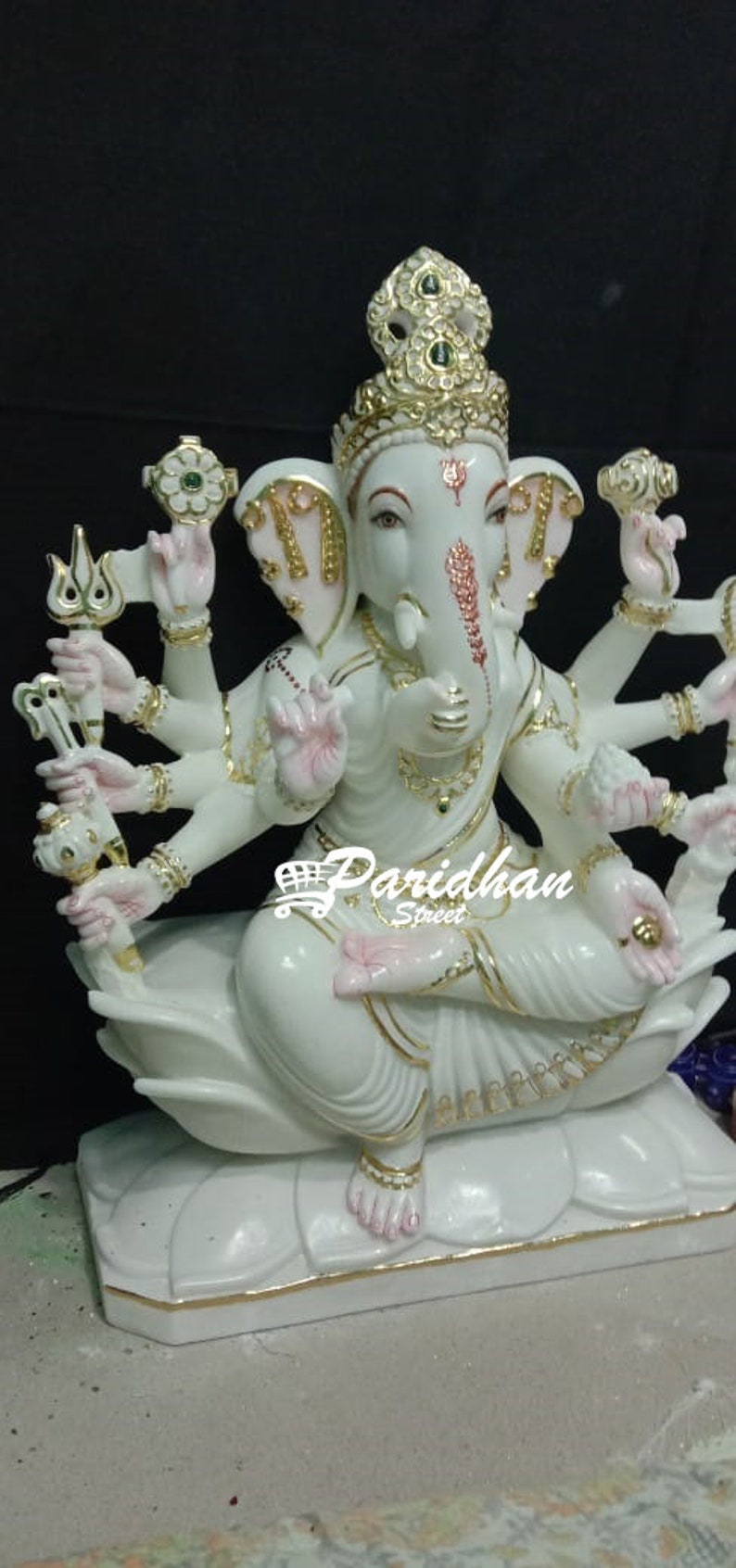 Vinayaki Ganesha Marble Statue-female Ganesha Idol-ganeshani Statue ...