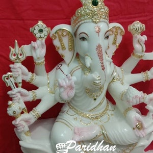 Vinayaki Ganesha Marble Statue-female Ganesha Idol-ganeshani Statue ...
