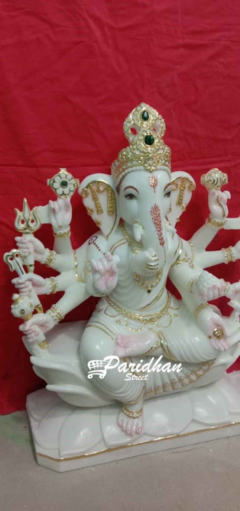 Vinayaki Ganesha Marble Statue-female Ganesha Idol-ganeshani Statue ...