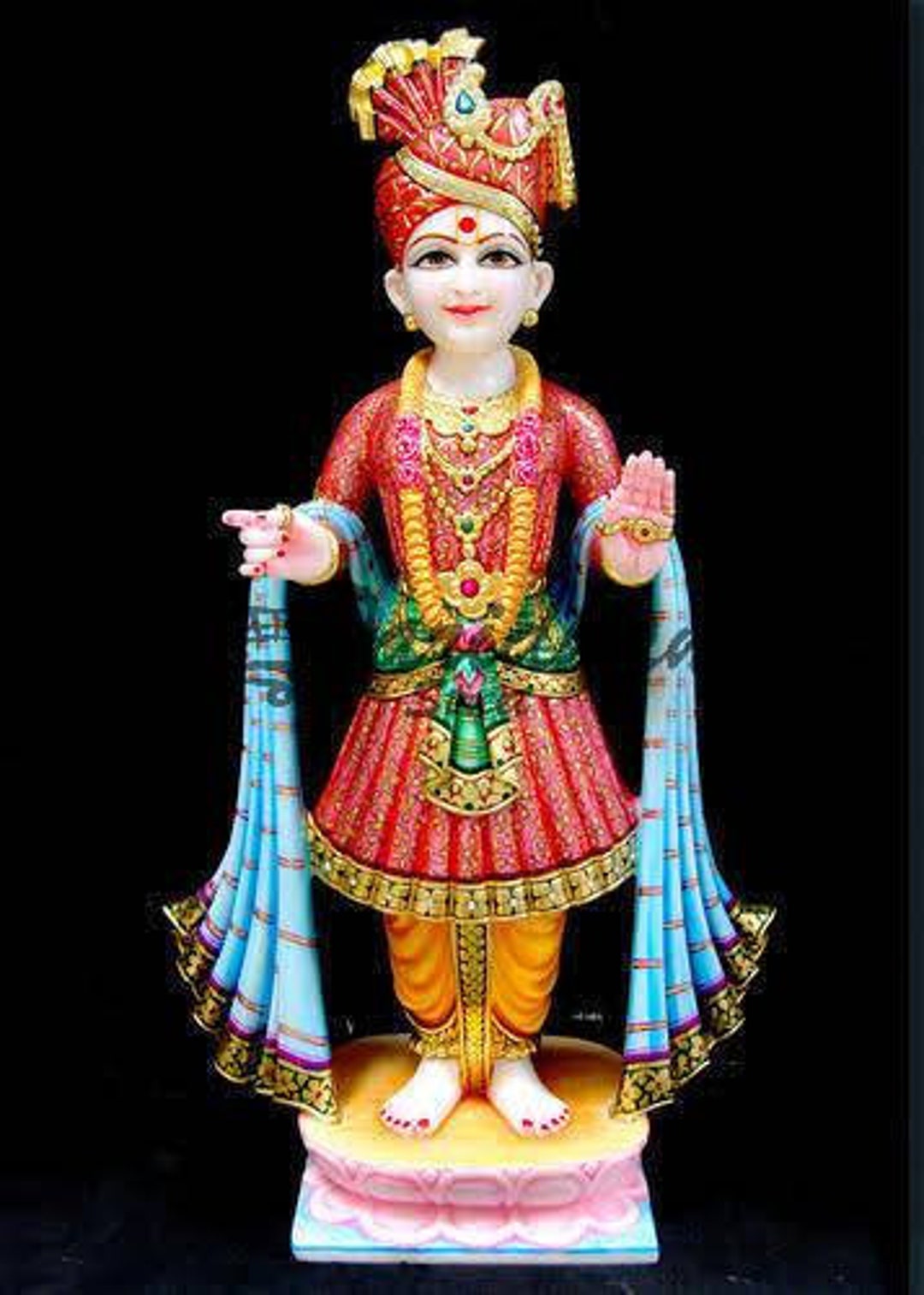 Bhagwan Swami Narayan Marble Murti - Handmade Swami Narayan Statue in ...