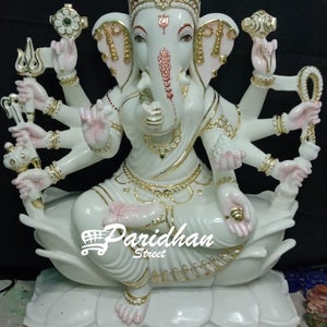 Vinayaki Ganesha Marble Statue-female Ganesha Idol-ganeshani Statue ...
