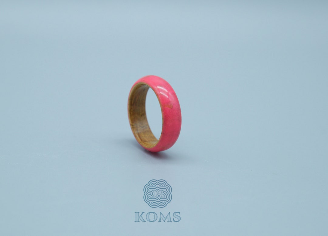 1 Piece Apricot Wood and Epoxy Resin. Luxury Wooden Box, Ring for ...