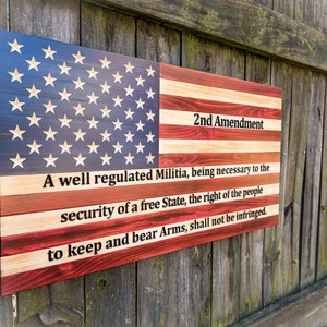 Rustic Flag (sizes 26x14 to 60x33), Customizable, Wooden Flag, Medium ...