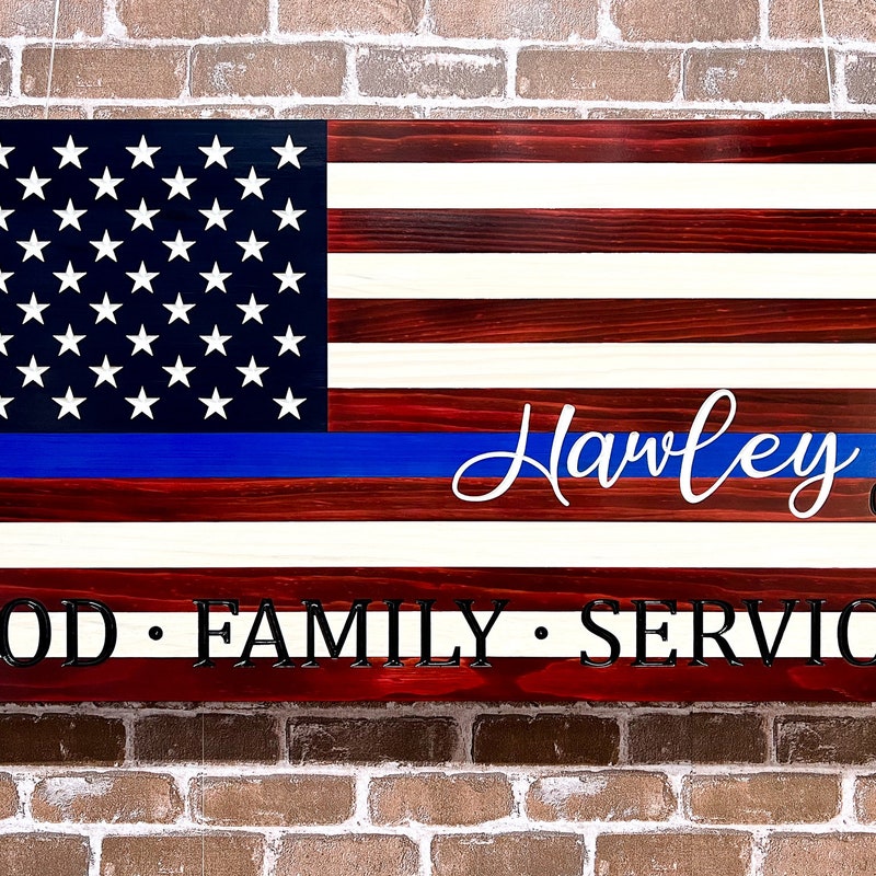 Wooden Police Flag - Etsy