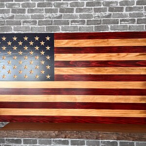 Bulk Rustic American Flags, Set of 5, Wooden American Flag Wall Art ...