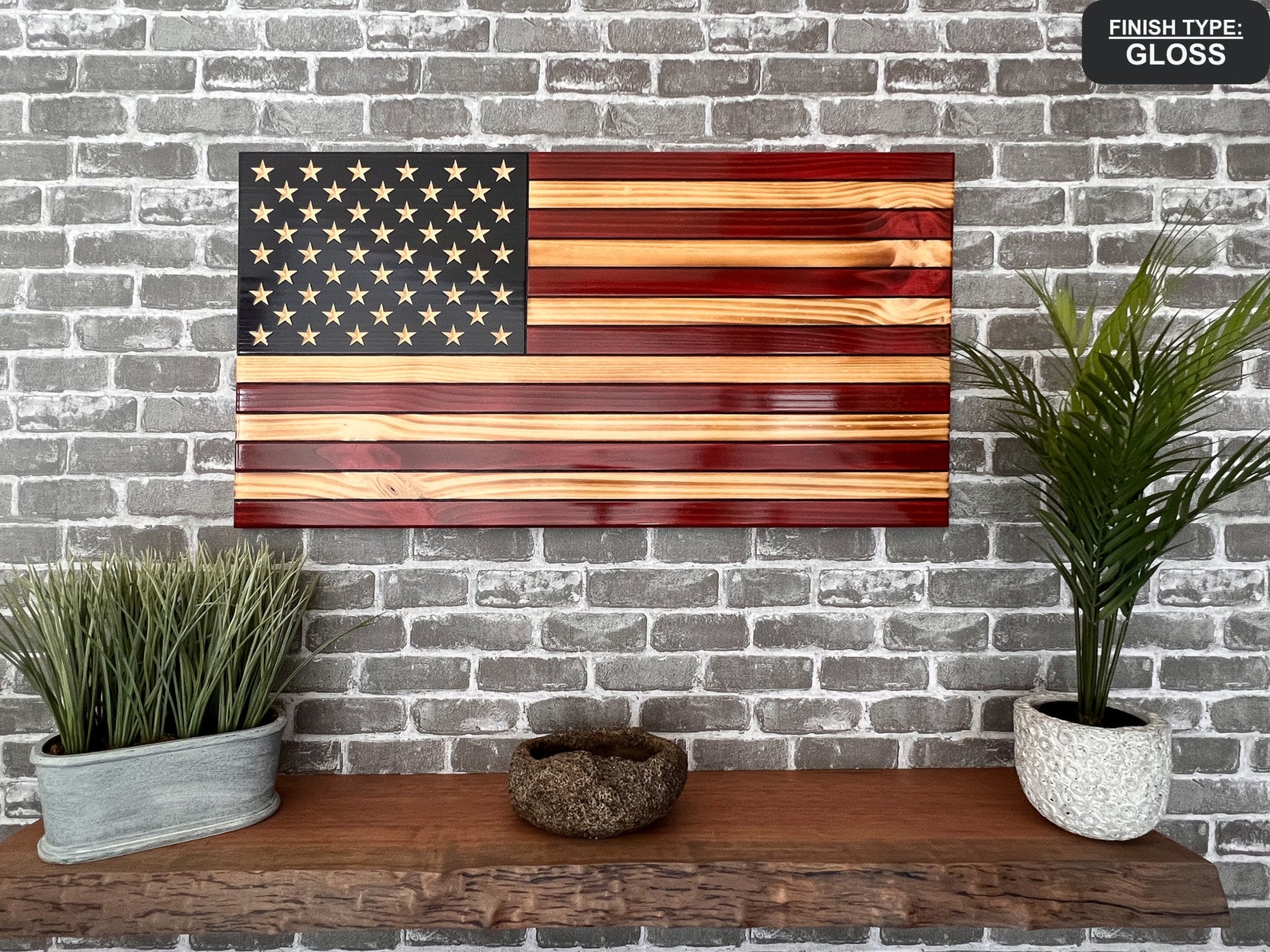 American Wooden Flag, Rustic American Flag, Patriotic, Wall Art Decor ...