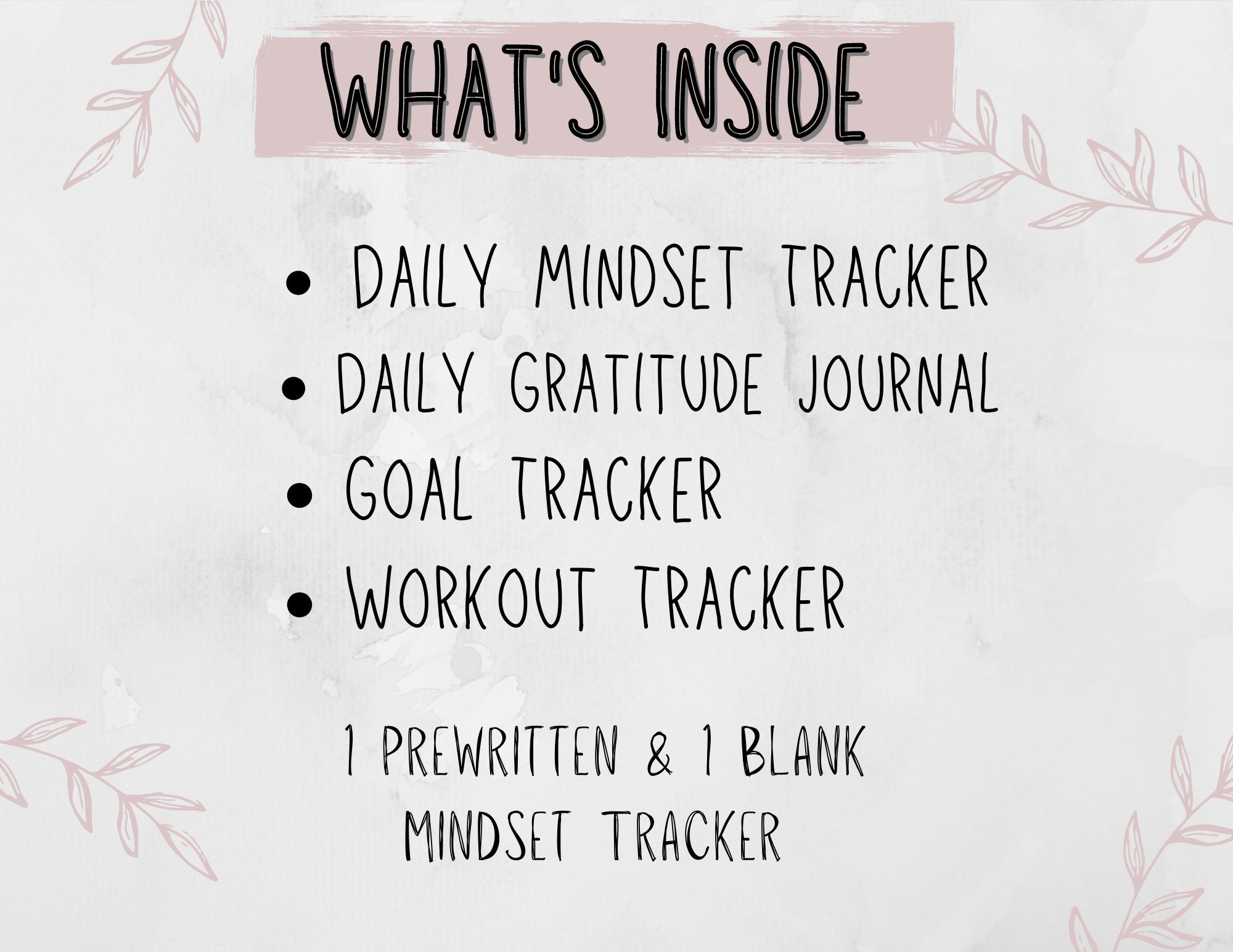 Daily Mindset Tracker, Printable Tracker and Journal, Instant Download ...
